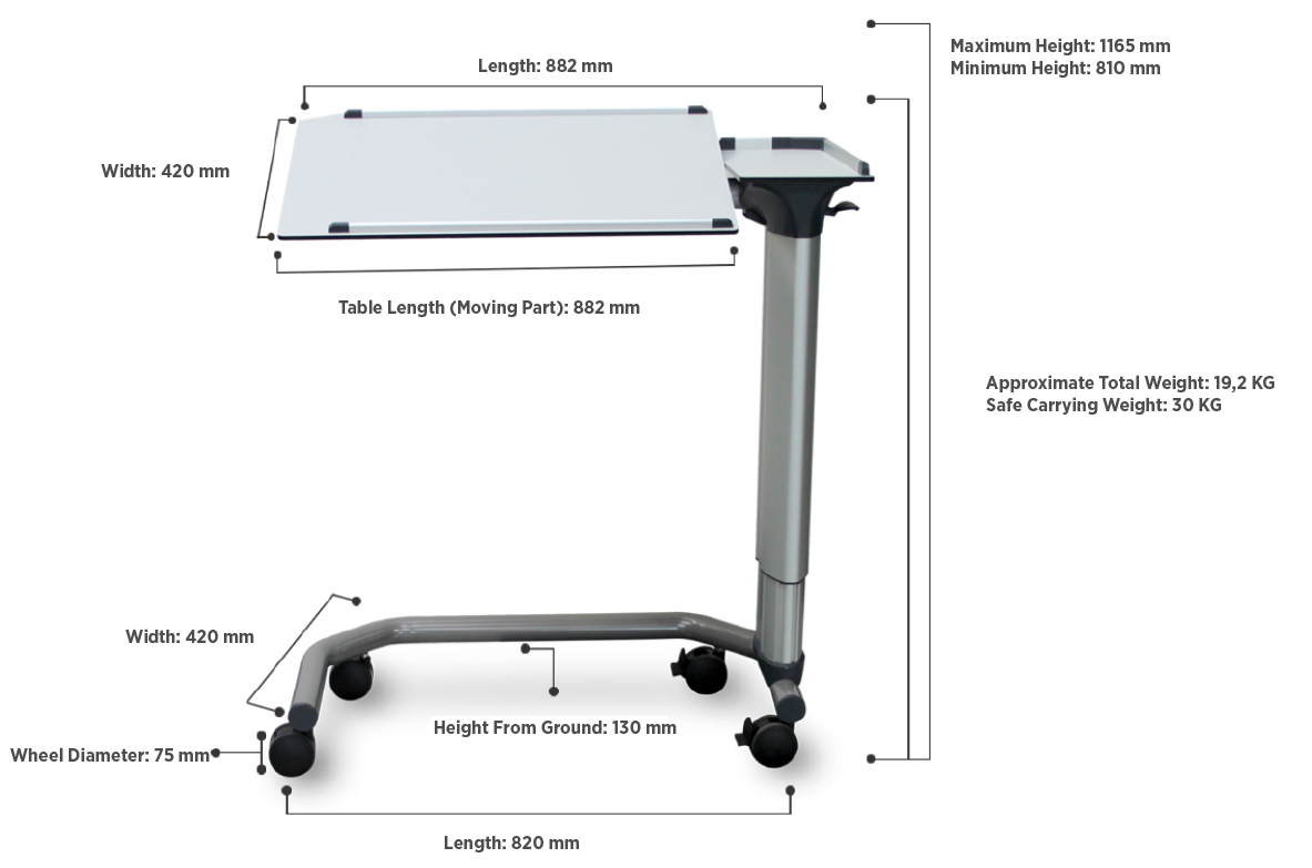 Over Bed Table OBT – RAUSMANN – Hospital Equipment Manufacturer